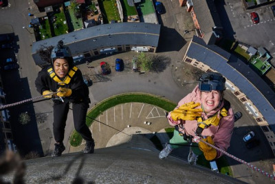 The UK's tallest abseil - National Lift Tower
